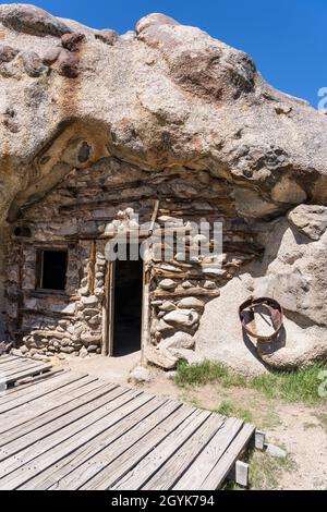 The Rock Cabin inside this large rock was built around 1900 in the ...
