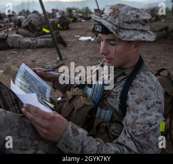 Advanced Individual Training Marine Pfc. David Hoy, assigned to the ...