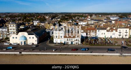 Aerial view of Deal Seafront looking West towards Walmer and Oldstairs ...