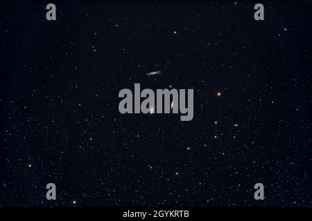 This is the "Leo Trio" or Leo Triplet of spiral galaxies, that includes ...