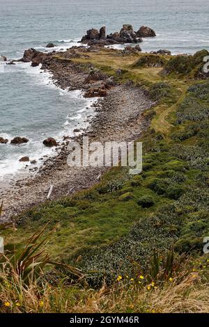 Tasman Sea Coastline at Cape Foulwind, Cape Foulwind, West Coast, South ...