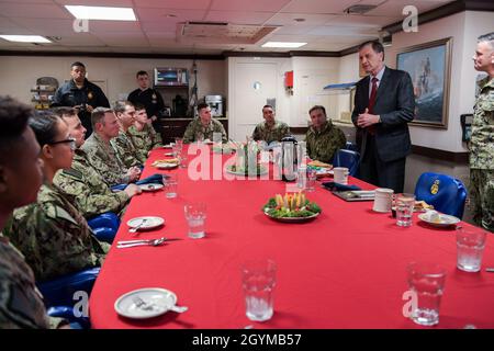 Director, Navy Staff, Mr. Andrew Haeuptle presents the USS Arizona ...