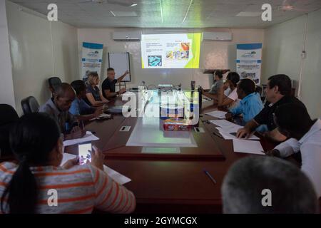 U.S. Army Lt. Col. Eugene Ferris, (center) commander of 1st Battalion ...
