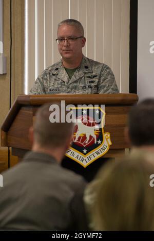 A group photo of Lt. Col. Charles E. Wheatley and his staff. Back row ...