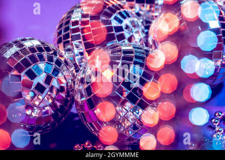 Party lights disco ball close up. Disco concept Stock Photo - Alamy