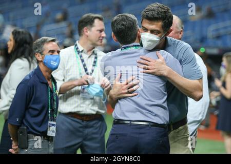 Tampa Bay Rays president Matt Silverman watches players work out during ...