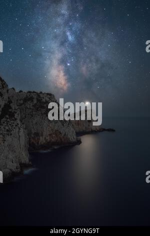 Milky Way core over the lighthouse at Guilderton, Western Australia ...