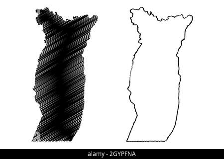 Karimganj district (Assam State, Republic of India) map vector ...