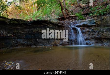 A Small Waterfall - Indy Creek In Independence Park - Marquette Heights ...