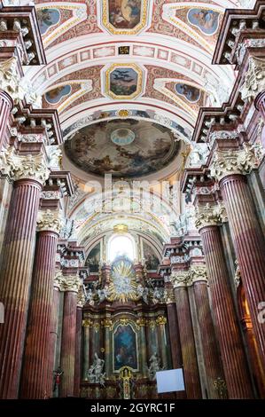 POZNAN, POLAND - Feb 04, 2016: The interior of the Poznan Fara parish ...