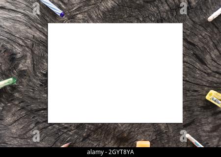 old vintage eraser on old paper Stock Photo - Alamy