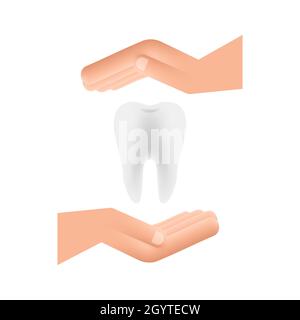 Tooth, hands, dentist, dentistry, logo Stock Vector Image & Art - Alamy