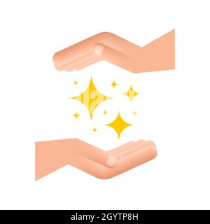 Yellow original bright stars sparkle icon. Glowing light effect star. Vector Illustration EPS10 ...