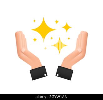 Yellow original bright stars sparkle icon. Glowing light effect star. Vector Illustration EPS10 ...