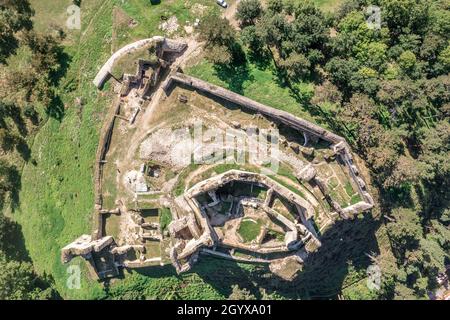Aerial view of Divin castle in Slovakia Stock Photo - Alamy