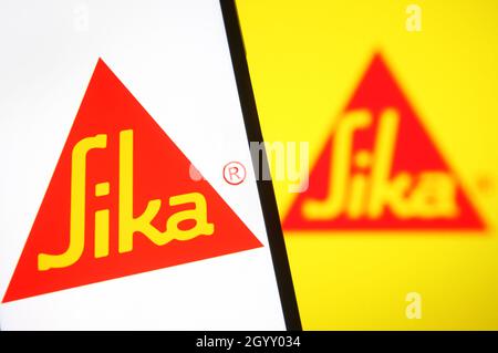 Ukraine. 9th Oct, 2021. In this photo illustration an Apex Legends logo of a game is seen on a ...