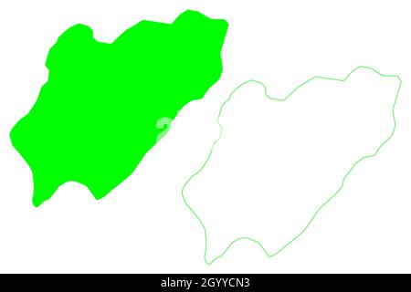 Coats island (Canada, Nunavut Province, North America) map vector ...