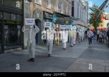 Cork City, Cork, Ireland. 9th October, 2021. A silent demonstration ...
