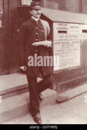 Vintage postcard black man London bus conductor and rude comment by ...