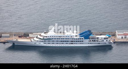 Prince Abdulaziz, yacht of the Saudi Royal family moored in Ibiza port ...