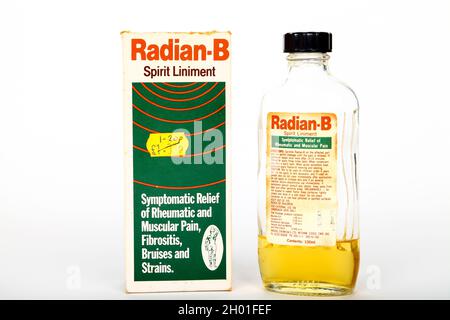 Vintage bottle of Radian B Spirit Liniment for the symtomatic relief of ...