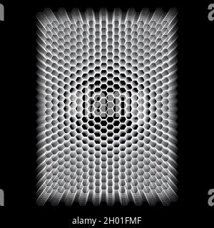 vector illustration of a honeycomb hexagon sphere isolated on white ...