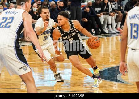 San Antonio Spurs guard Bryn Forbes takes part in the NBA basketball ...