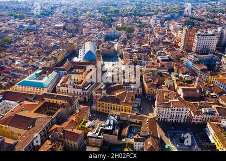 Aerial view of Padua cityscape with buildings and streets Stock Photo ...