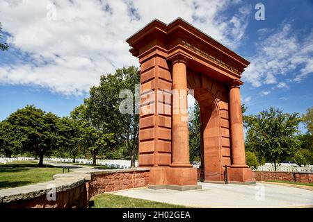 McClellan Gate at Arlington National Cemetery in Arlington, Virginia ...