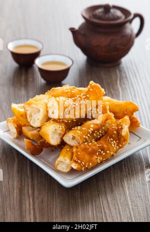 Horse Shoe Fritters, also known as Ma Geok or Butterfly, a popular ...