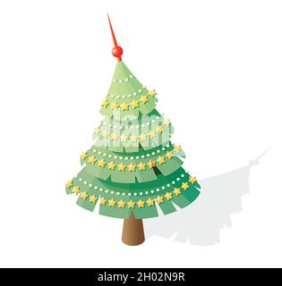 christmas tree isolated icon vector illustration design Stock Vector ...