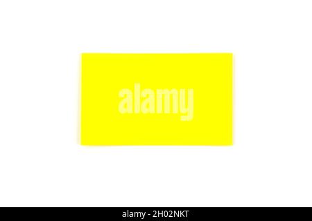 Color paper name card isolated on white background Stock Photo - Alamy
