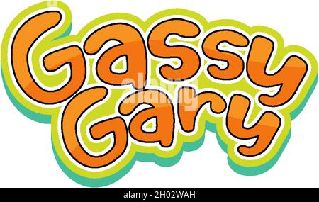 Gassy Gary logo text design illustration Stock Vector Image & Art - Alamy
