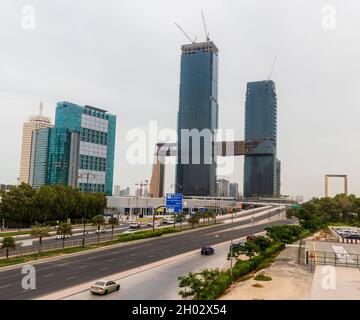 Dubai, UAE - 10.04.2021 Image of One Zabeel project under construction ...