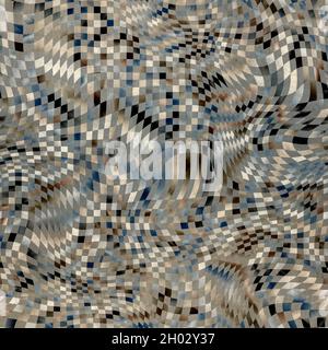 Seamless abstract wavy distorted check pattern for print Stock Photo ...