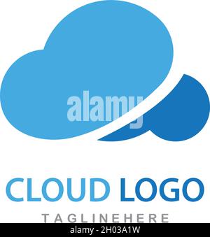 cloud logo vector icon template Stock Vector Image & Art - Alamy