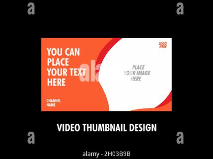 Orange color of video thumbnail design Stock Vector Image & Art - Alamy
