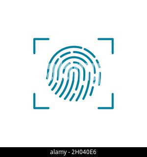 Circuit key fingerprint scanner. Scan biometric fingermark electronic verification and ...