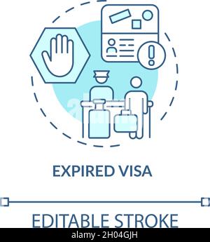 Passport expired abstract concept vector illustration Stock Vector ...