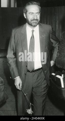 Italian activist and communist politician Mario Capanna, 1980s Stock ...