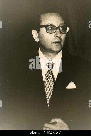 Italian politician and journalist Pino Rauti, 1970s Stock Photo - Alamy