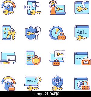 Network management RGB color icons set Stock Vector Image & Art - Alamy