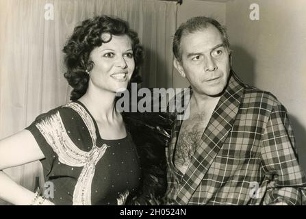 Italian actors Enrico Maria Salerno (left), Valeria Valeri, and Alberto ...