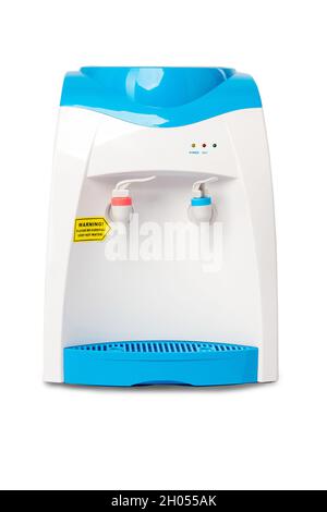 Modern white water cooler isolated on white background Stock Photo - Alamy