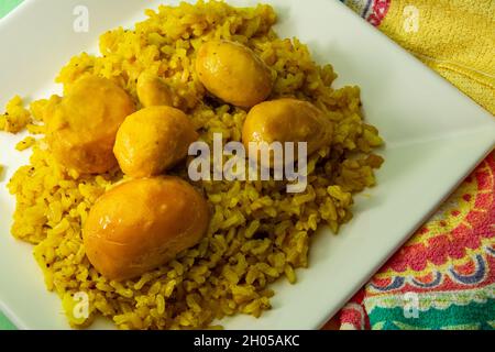 Detail of a rice dish with pequi Stock Photo - Alamy