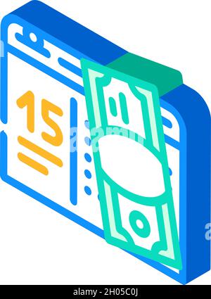 day for payment alimony color icon vector illustration Stock Vector ...