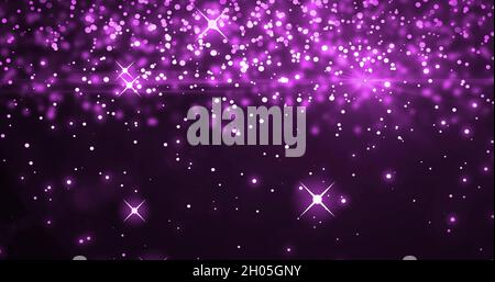 Image of multiple pink and purple glowing light trails moving in ...