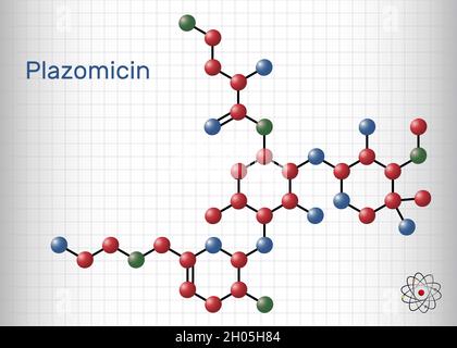 Plazomicin, molecule. It is aminoglycoside antibiotic used for urinary ...