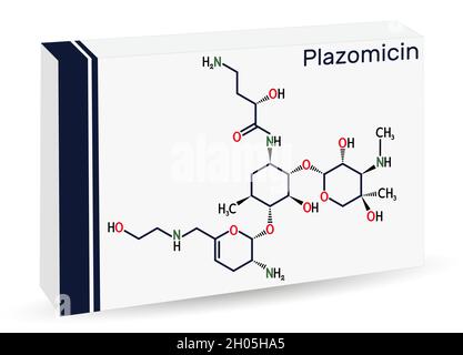 Plazomicin, molecule. It is aminoglycoside antibiotic used for urinary ...