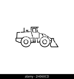 Grader pixel perfect white linear icon for dark theme Stock Vector ...